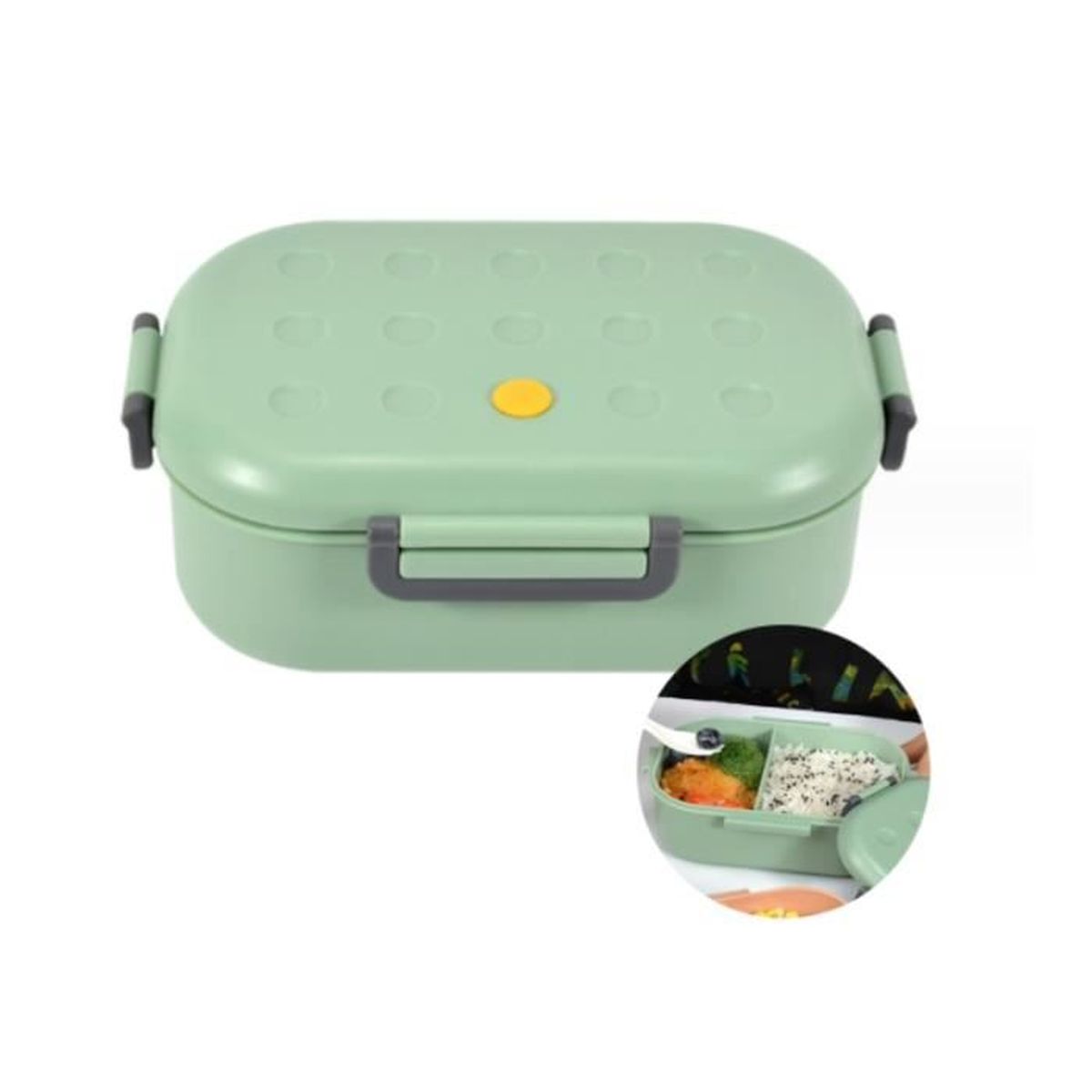 Lunch Box,Boite Repas Adultes avec 2 Compartiment,Boite Bento Boite a ...