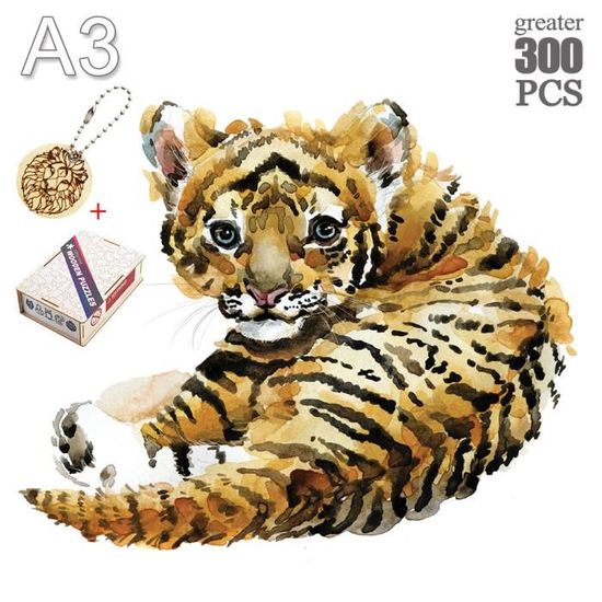 Puzzle en bois de dinosaure 3D unique LAOHU-30-A3 - Jouets Montessori ...