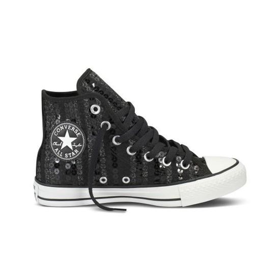 CONVERSE HAUTE Noir Noir Noir - Cdiscount Chaussures