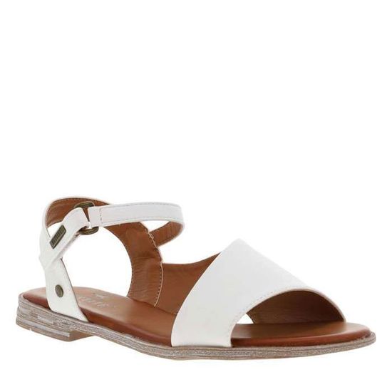Nu-pieds talon plat Mustang Femme - Blanc - Marque Mustang Blanches ...