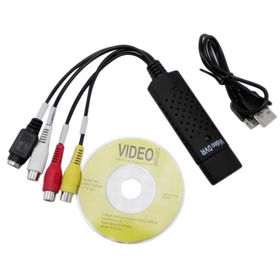 Convertisseur de Carte de capture vidéo USB 2.0 Audio DVD DVR VHS ...
