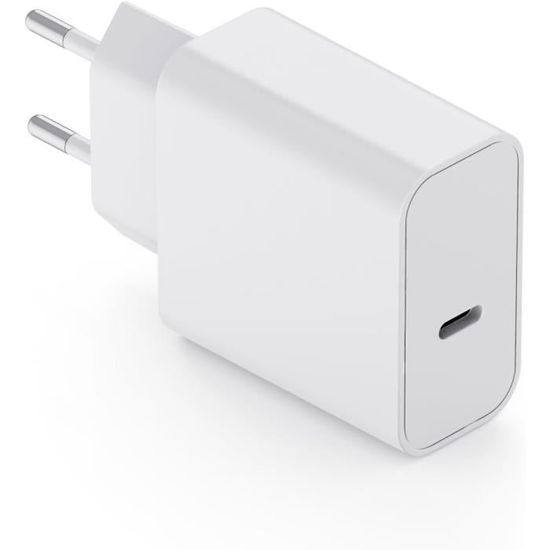 Chargeur Rapide Usb C 20 W, Bloc De Chargeur Mural , Adaptateur D ...