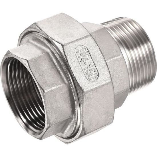 Raccord De Tuyau Union 1-1-4Pt Mâle X 1-1-4Pt Filetage Femelle 304 Adaptateur À Tête Hexagonale ...