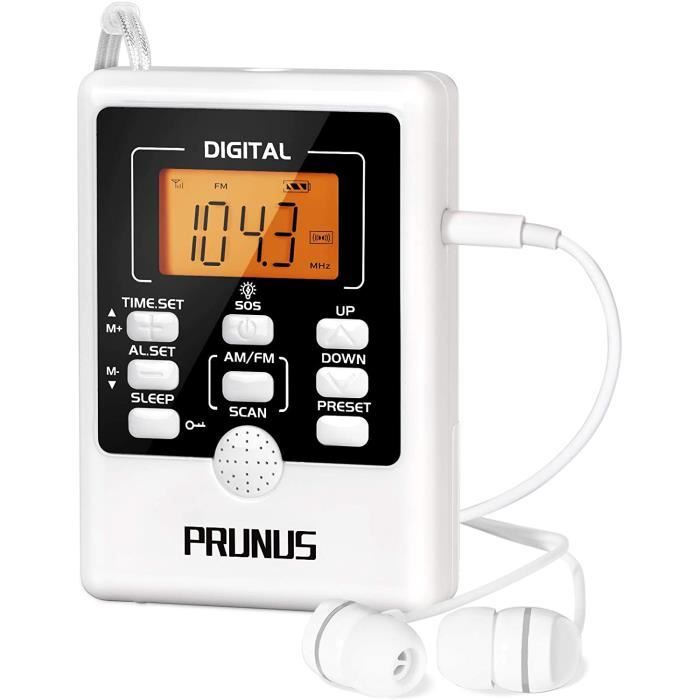 Mini radio portable am fm avec radio-réveil, fonction de préréglage ...