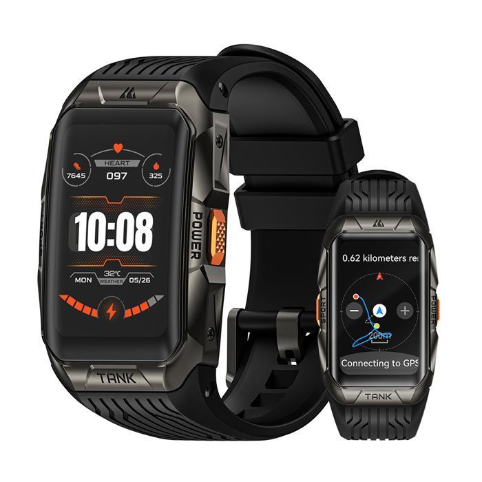 Montre Connectee homme SmartWatch GPS 5ATM KOSPET Tank X2 Ultra Tracker d Activit pour Android iOS Samsung XIAOMI iphone Noir