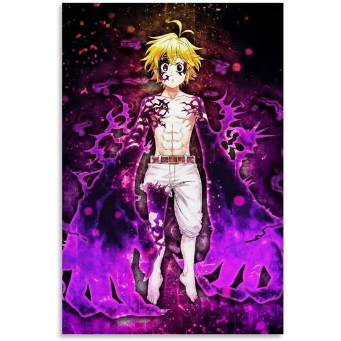 Poster Anime The Seven Deadly Sins Meliodas Canvas Art Affiche moderne ...