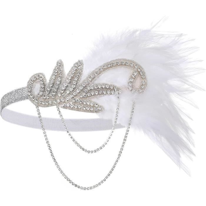 1920S Flapper Bandeau Roaring 20S Great Gatsby Plumes Headpiece[n4784 ...