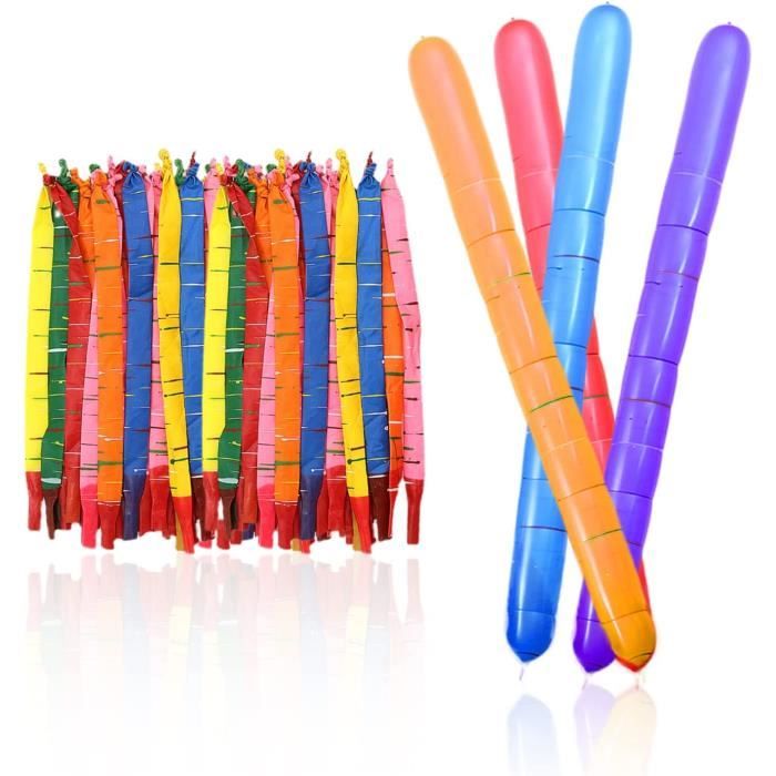 Lot De 100 Ballons Colorés Avec Tube De Soufflage, Fusée, Ballons ...
