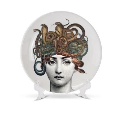 Plat de service,Flora Lady – plaque de visage décorative Vintage ...