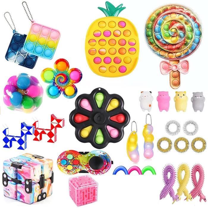 TIK Tok Fidget Toys Pack Sensory Fidget Toys Push Bubble Toy Stress ...