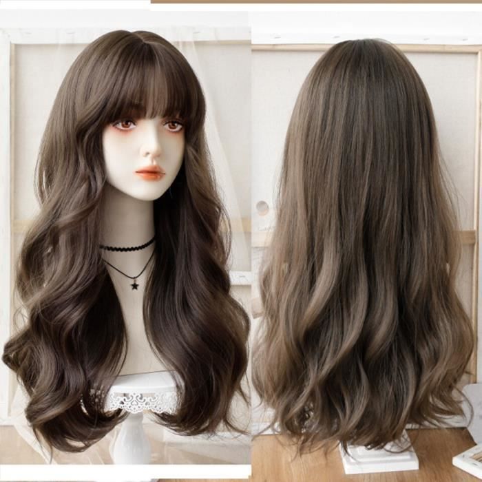 N°5 - perruque synthétique longue ondulée et bouclée pour femme ...