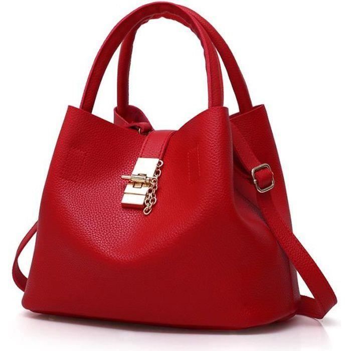 Sac a main femme en cuir PU bandoulieres sacs porte avec un petit sac ...