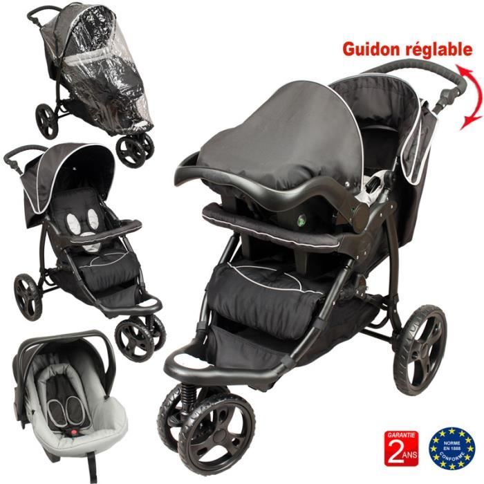 Poussette bébé 3 roues combiné 2en1 - Cdiscount Puériculture & Eveil bébé