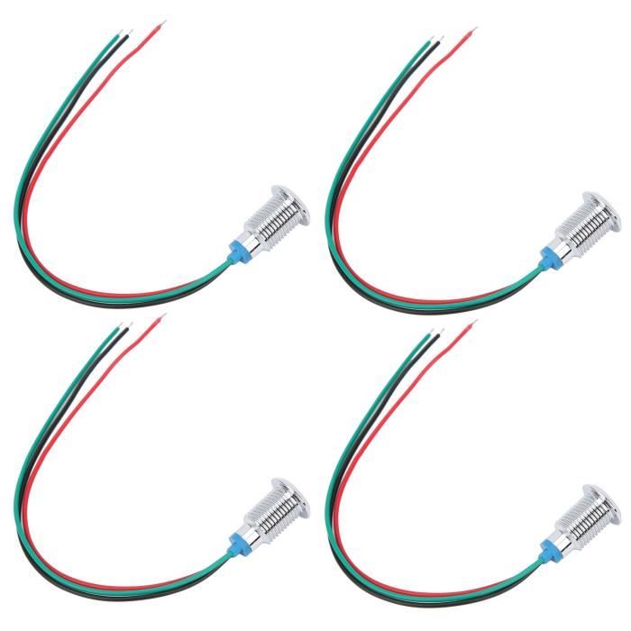 EJ.life LED bicolore 4 Ensembles LED Rondes Pré-Câblées Indicateur ...