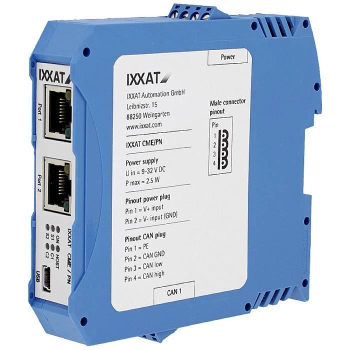 Passerelle - IXXAT - CME/PN - Connexion CANopen à PROFINET - Facile à configurer - Puissante ...