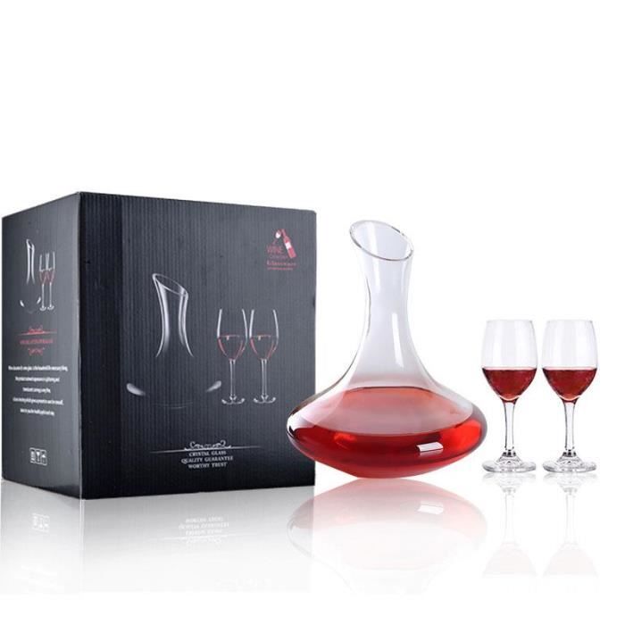 Lot de 3 Carafe , Carafon à vin Verre à vin rouge, ensemble de gobelets ...