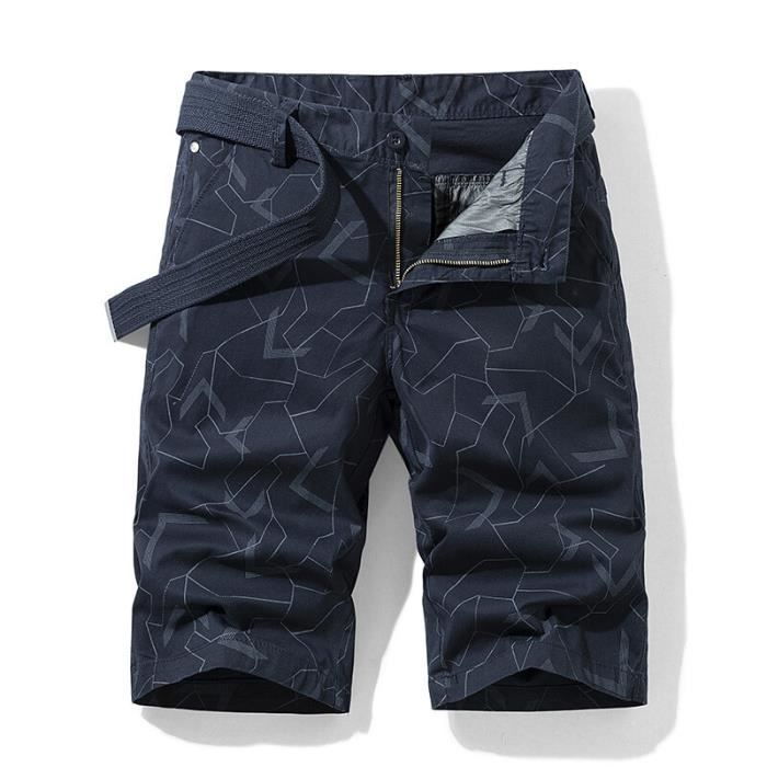 Short,Pantalon de Camouflage en coton pour hommes, fermeture éclair, poches décontractées ...