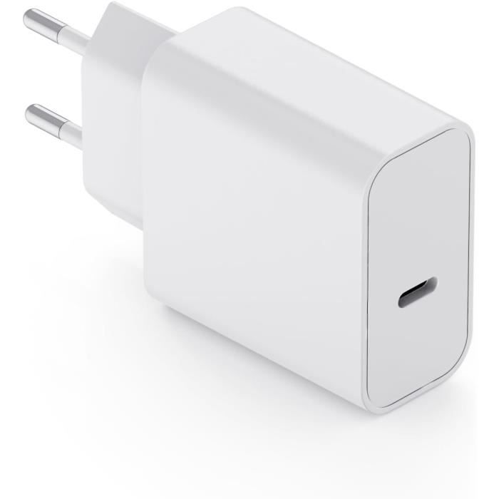 Chargeur Rapide Usb C 20 W, Bloc De Chargeur Mural , Adaptateur D ...