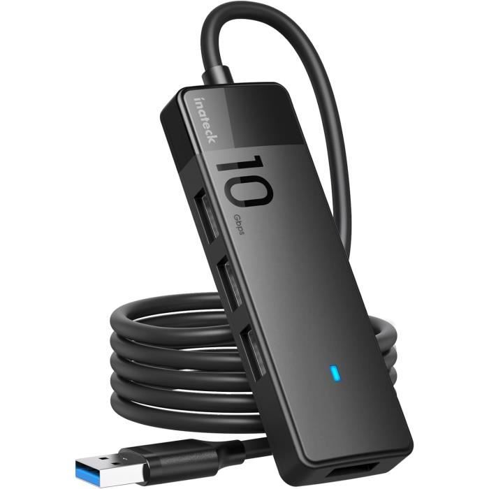 Hub Usb 3.2 À 4 Ports Avec Câble 100 Cm, Hub Adaptateur Usb, Usb 3.2 ...