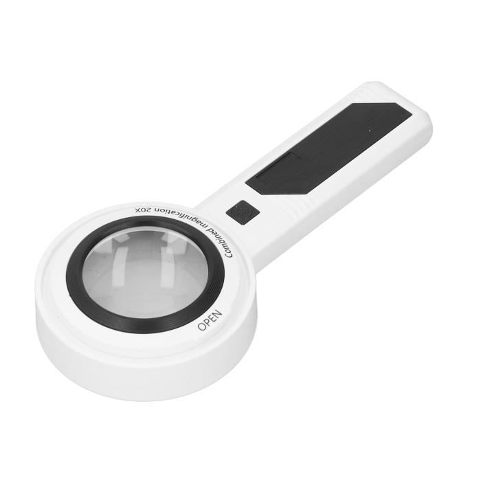 Shipenophy Rechargeable Loupe Portable LED 26 Lampes 3 Modes 8X 5X 20X ...