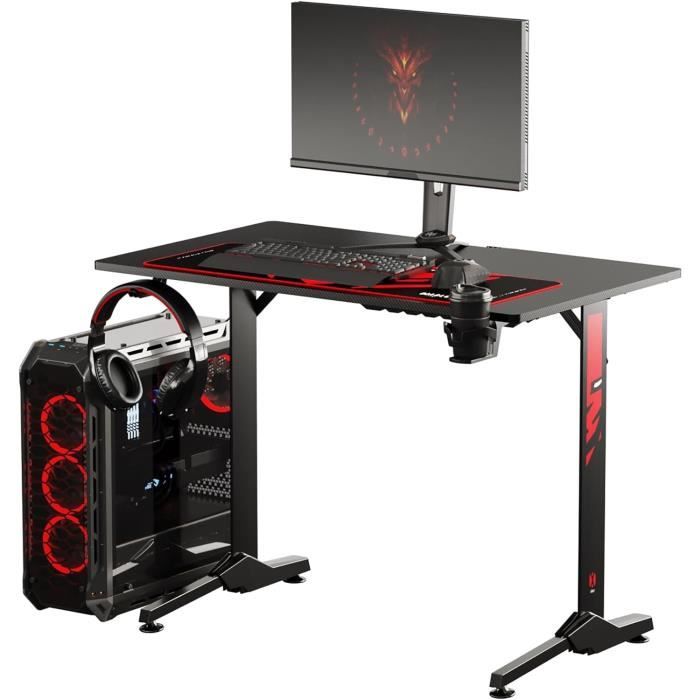 Diablo X-Mate Bureau de Gaming 100 x 75 x 60 cm PC Gamer Ergonomique Carbone Crochet pour ...