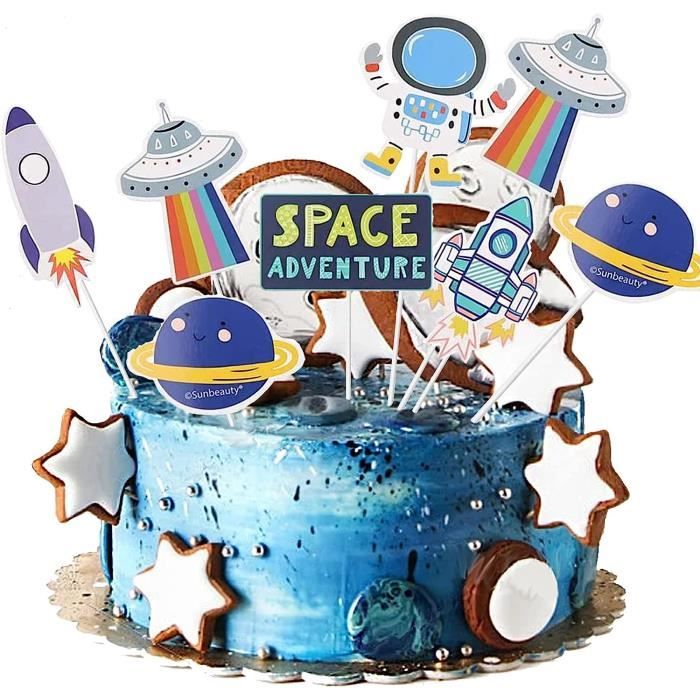 24 Pièces Astronaute Gâteau Topper, Espace Deco Astronaute Cake Topper ...