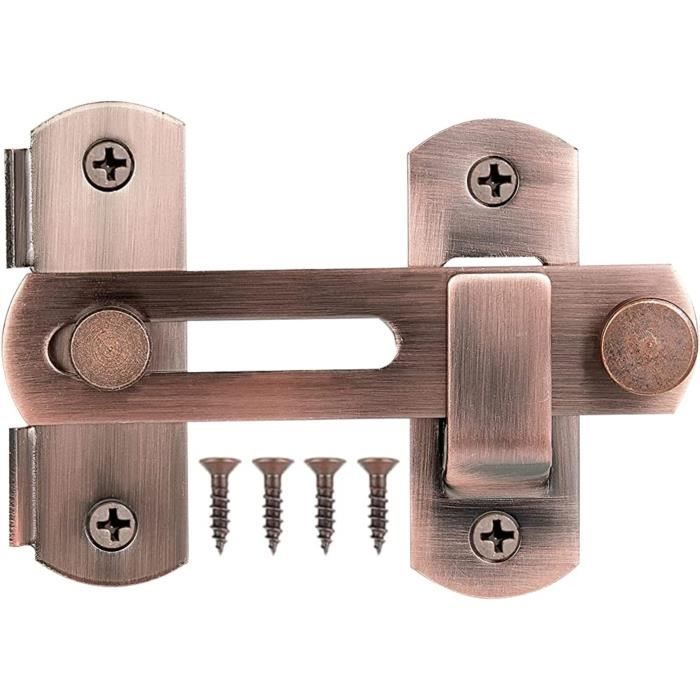 Serrure De Porte De Grange Coulissante Plus Épaisse, 3,94" X 2,75" En Acier Inoxydable, Loquet ...