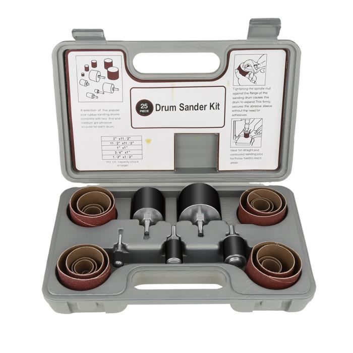 Kit de ponage de tambour Kit de Ponceuse à Tambour, 25 Pièces Kit D ...