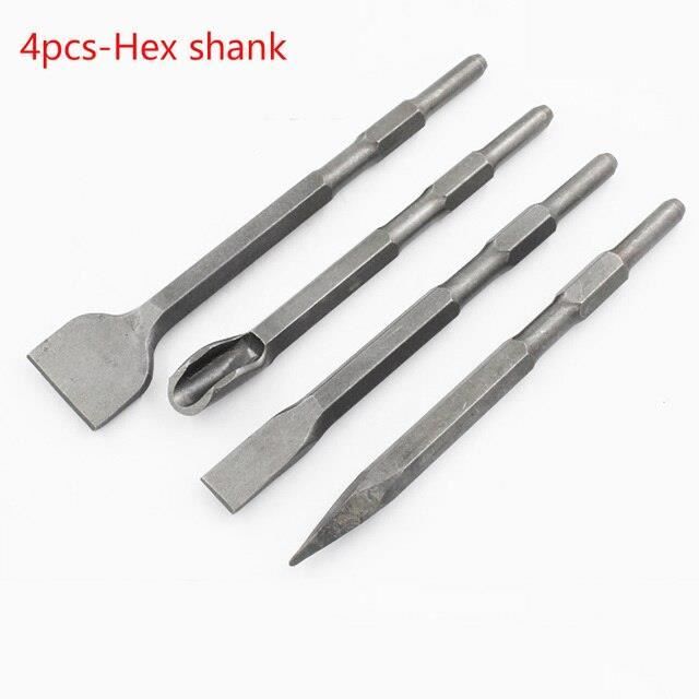ENCLUME,4PCS-Hexagonale--Marteau perforateur électrique à tige ...