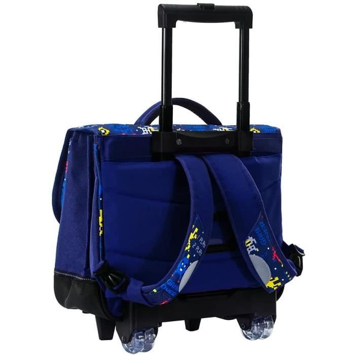 Sac à dos Cartable à roulettes - SNOWBALL - AIC-T05241 - Bleu - 41 cm ...