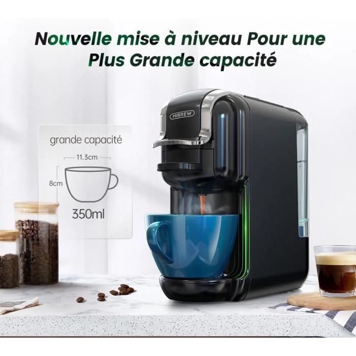 HiBREW Machine à Café Cafetière Multi Capsules 5 en 1 Froide et Chaude Pression 19 Bars Café ...
