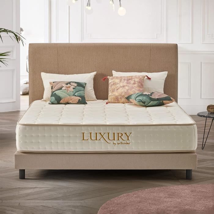 Matelas 140x190 cm - Luxury - Matelas Ressorts Ensachés,Mousse mémoire de forme HR + Blue Latex ...