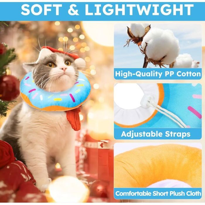 Collier cône pour chat doux, collier de récupération pour chat pour la ...