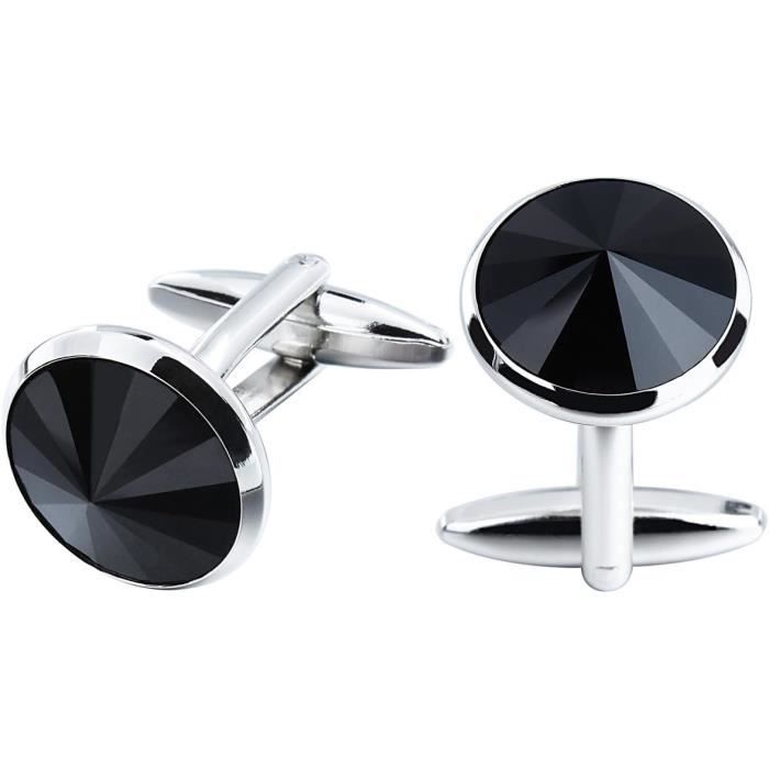 Boutons De Manchette Classiques Avec Face Principale Motif Pierre Noire ...