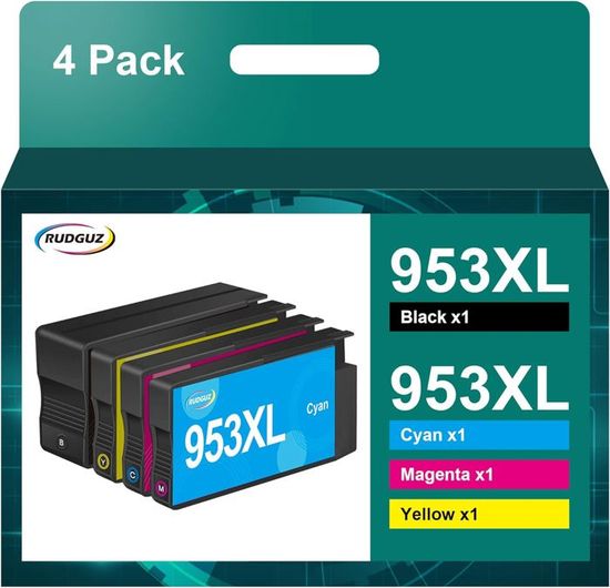 953XL Lot de 4 Cartouches d'encre compatibles avec HP 953XL Multipack ...