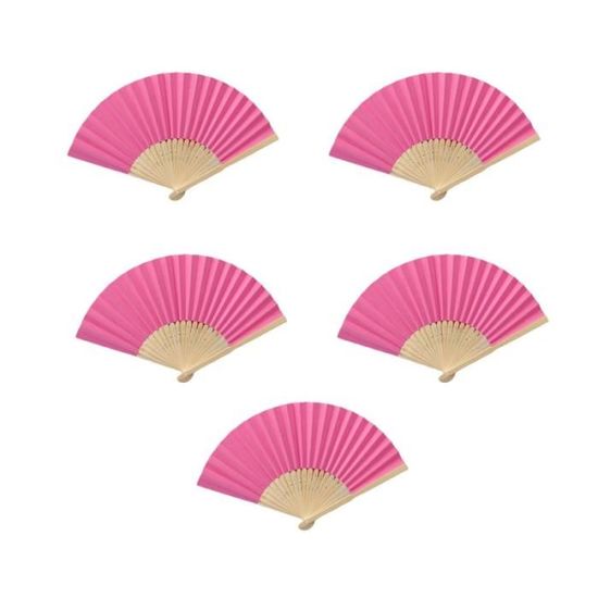 5 × Éventail vierge Éventail de poche Éventail en bois de bambou ...