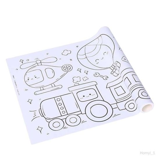 Papier à colorier pour enfants - Marque - Blanc - Intérieur/Extérieur ...