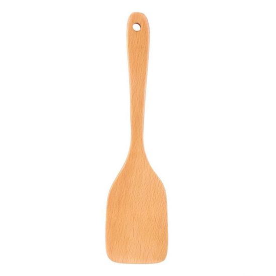 Spatule en bois naturel Spatule à long manche en bois naturel Spatule à ...
