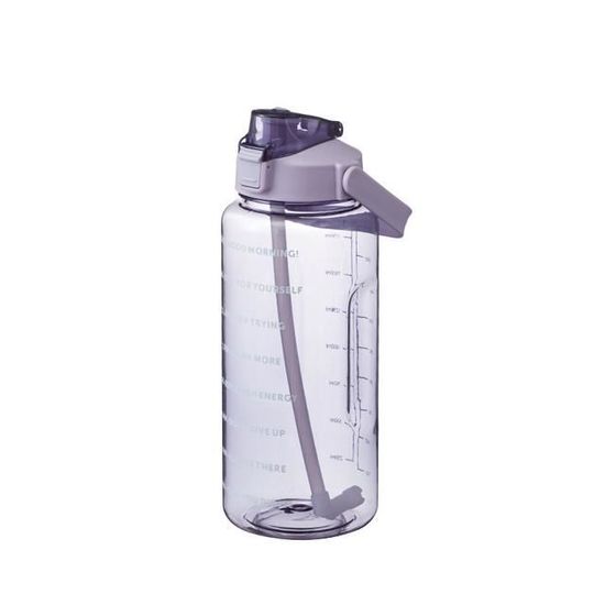 GOURDE - BIDON,Style1-Purple-2L--Bouteille'eau de 2 litres avec paille ...