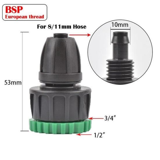 Système d'arrosage,H--Connecteur rapide pour tuyau'arrosage de jardin, 1-4, 4-7, 8-11, 16, 20mm ...