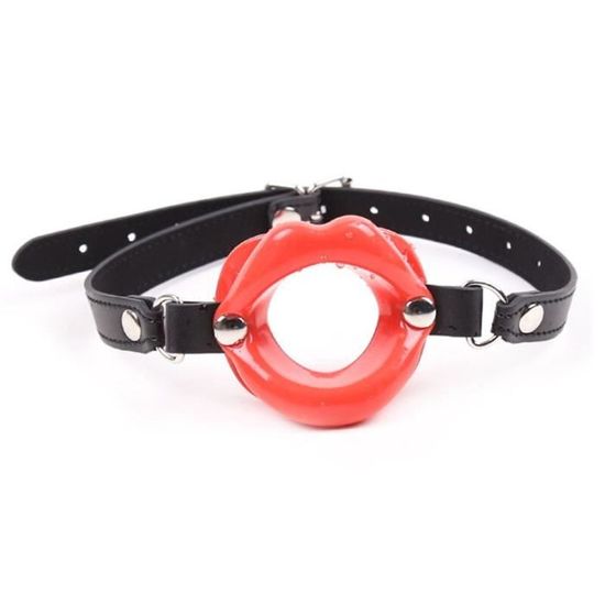 Baillon Cagoule Red Gag Bouche Ouverte Lèvres Creuses évasement