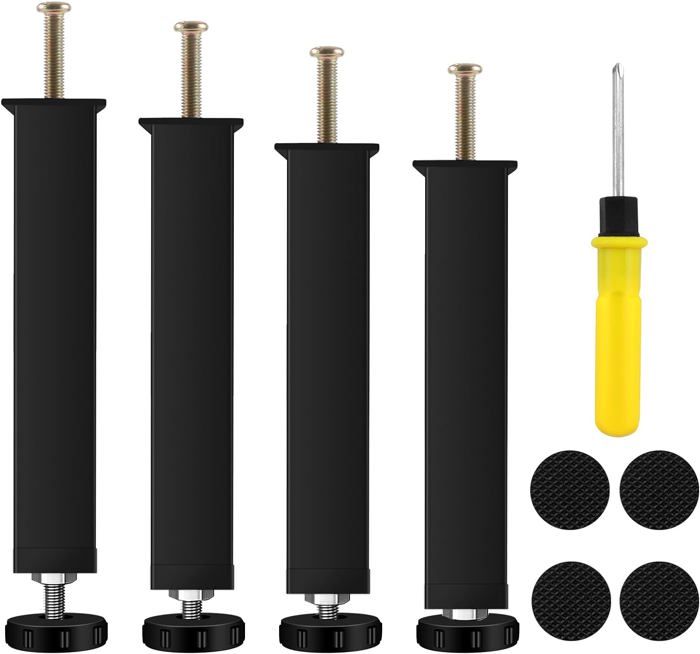 Ensemble 4 Pieds de Lit 20 cm à Visser, Sommier Lattes Universel ...