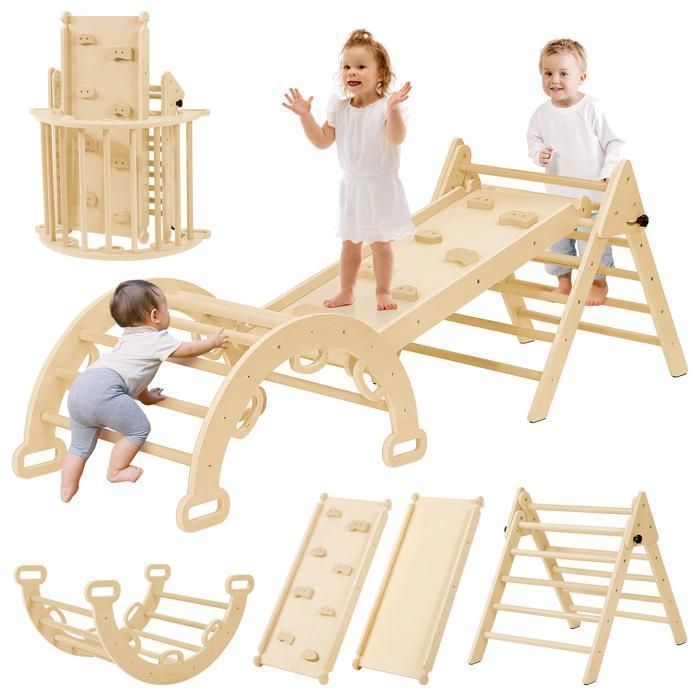 Triangle à Grimper, Cadre à Grimper Pliant Montessori avec Arche de ...