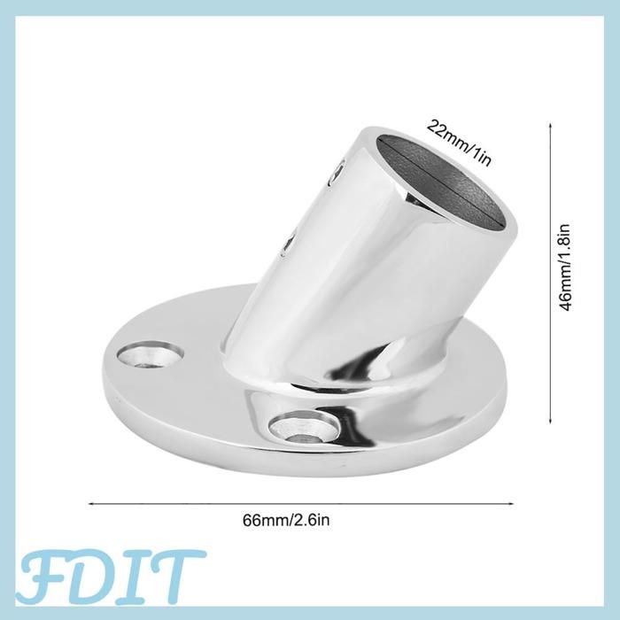 Fdit Raccord de rail à main 22mm 7/8inch Acier Inoxydable Marine Boat ...