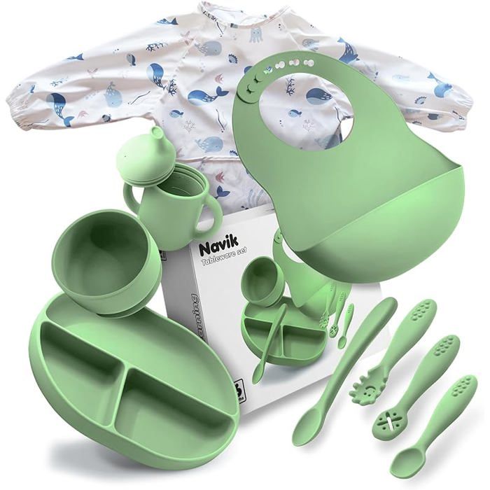 Coffret Repas Bébé, Assiette à Ventouse, Tasse d'Apprentissage, Bol à ...