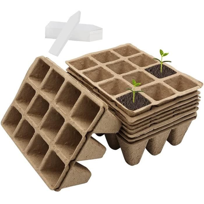 10 Pcs 12 Cellule Pépinière Pot Biodegradable Plateau Semence ...