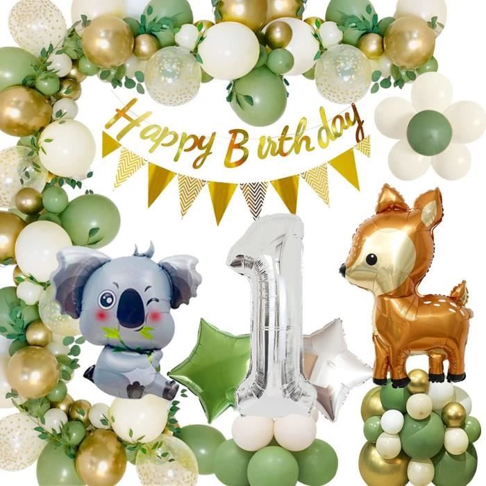 Décoration Anniversaire 1 ans Garcon Fille, Ballons Anniversaire 1 an ...