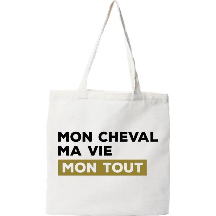 Tote bag coton recyclé mon che Natural - Cdiscount Bagagerie - Maroquinerie