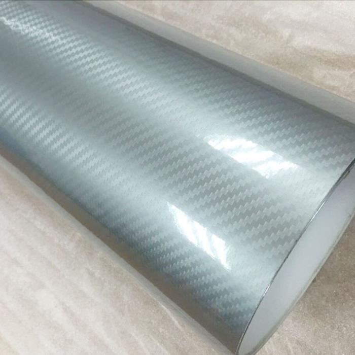 5D silver 3d texture 30CM X 152CM -Feuille de Film adhésif de bricolage ...