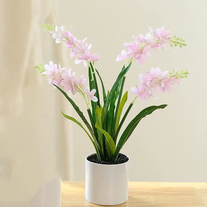 Fleur De Jacinthe Artificielle Avec Vase, Fleurs Pour Centres De Table De Cuisine, Plantez De ...